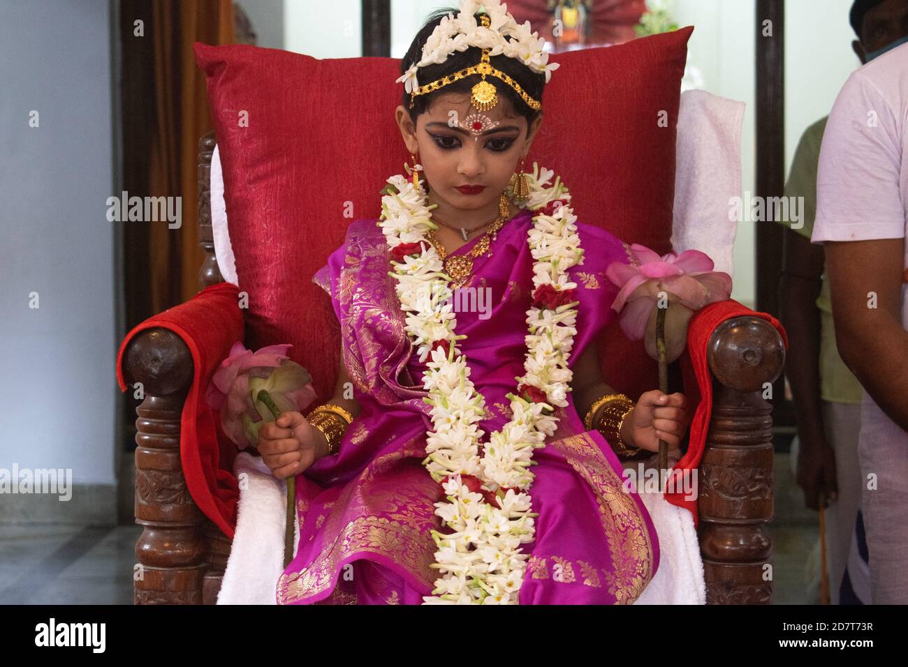 Kalyani, India. 24th Oct, 2020. Kumari Puja or daughter worship is done ...