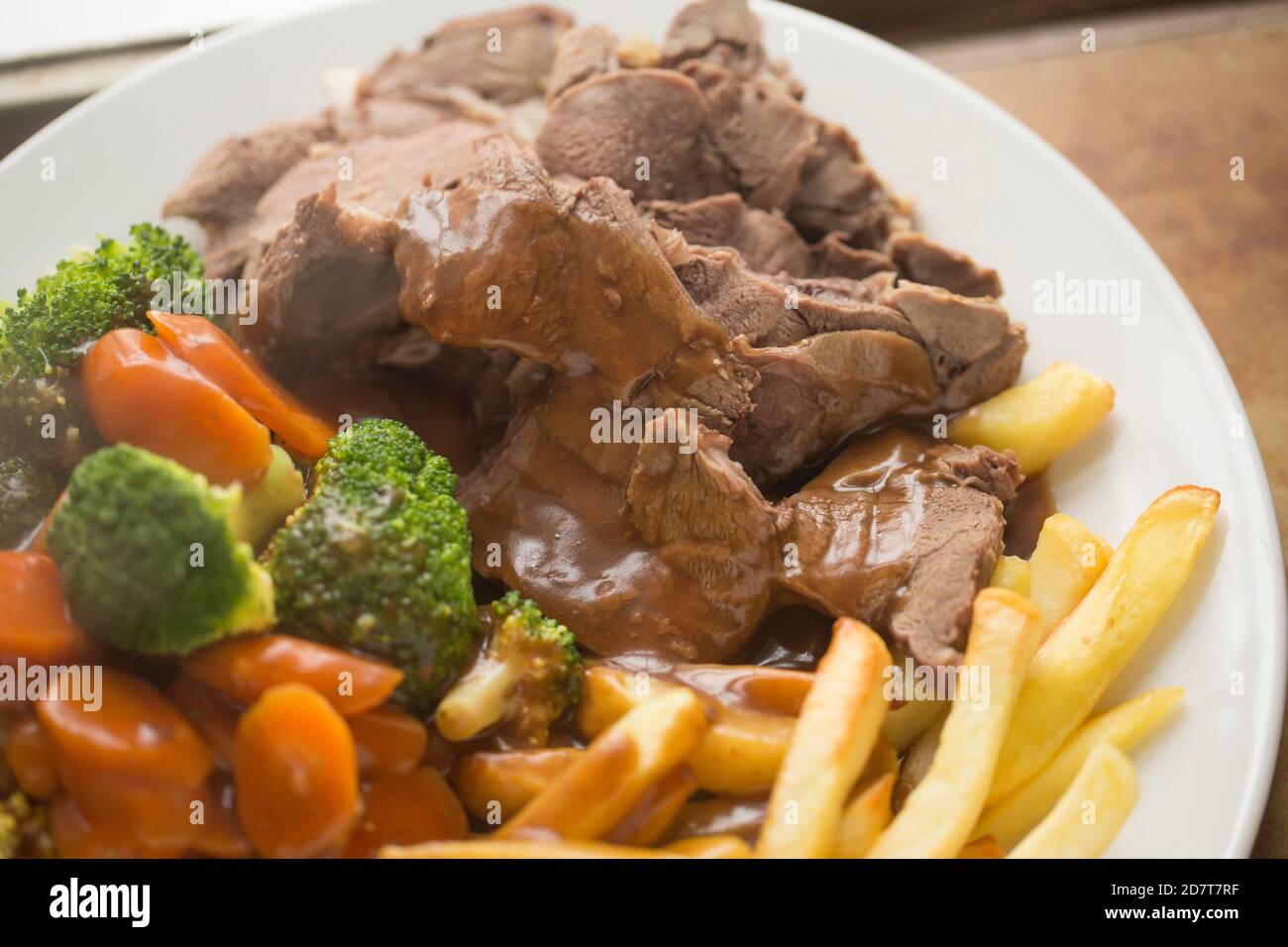 A leg joint of venison from a fallow deer that has been home roasted ...