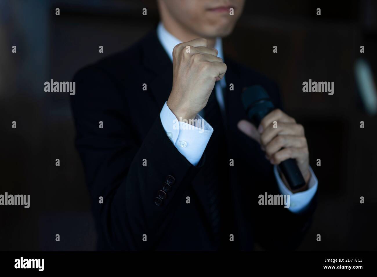 Politician speaking microphone hi-res stock photography and images - Alamy