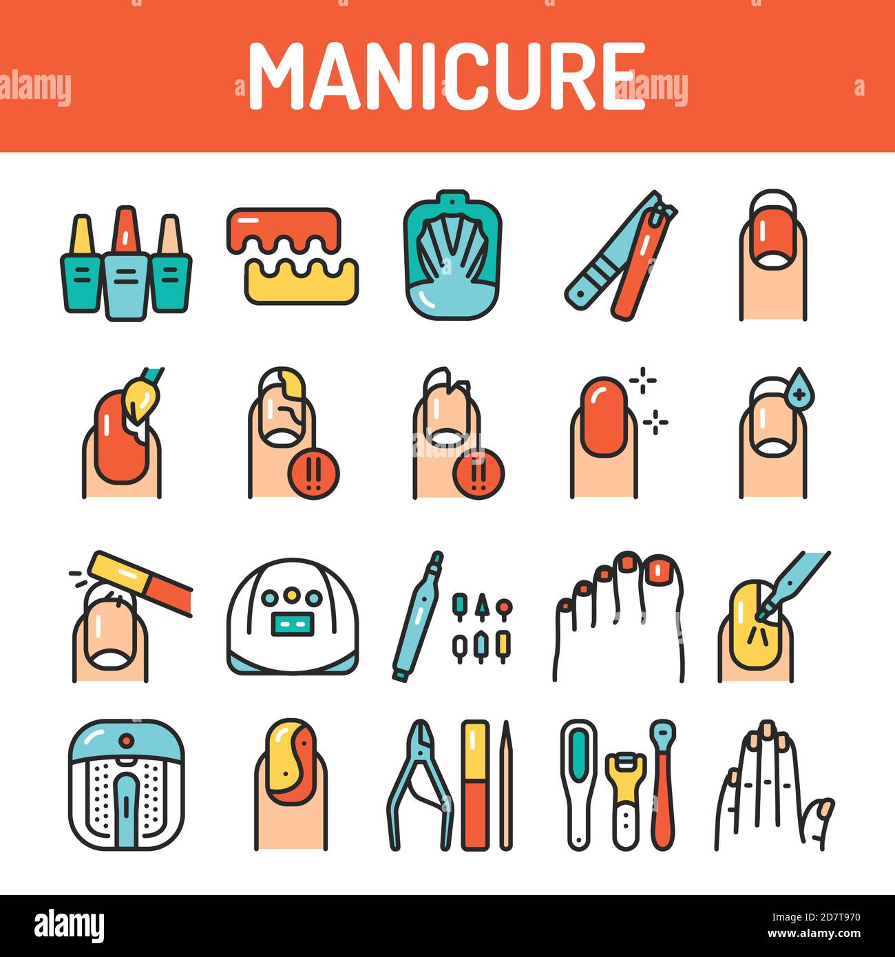 Color abstract pictograms set Stock Vector Images - Alamy