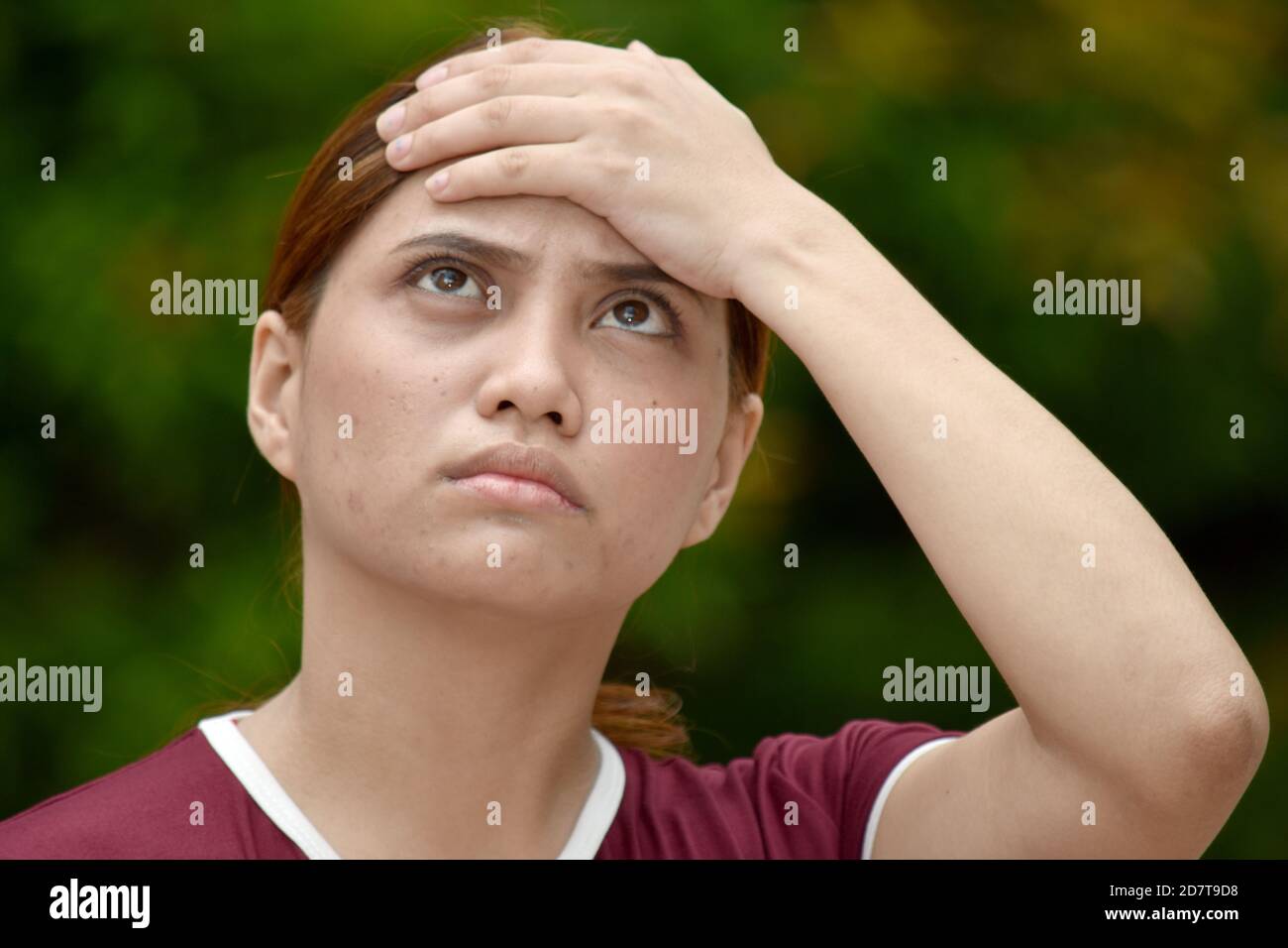 A Female And Memory Loss Stock Photo - Alamy