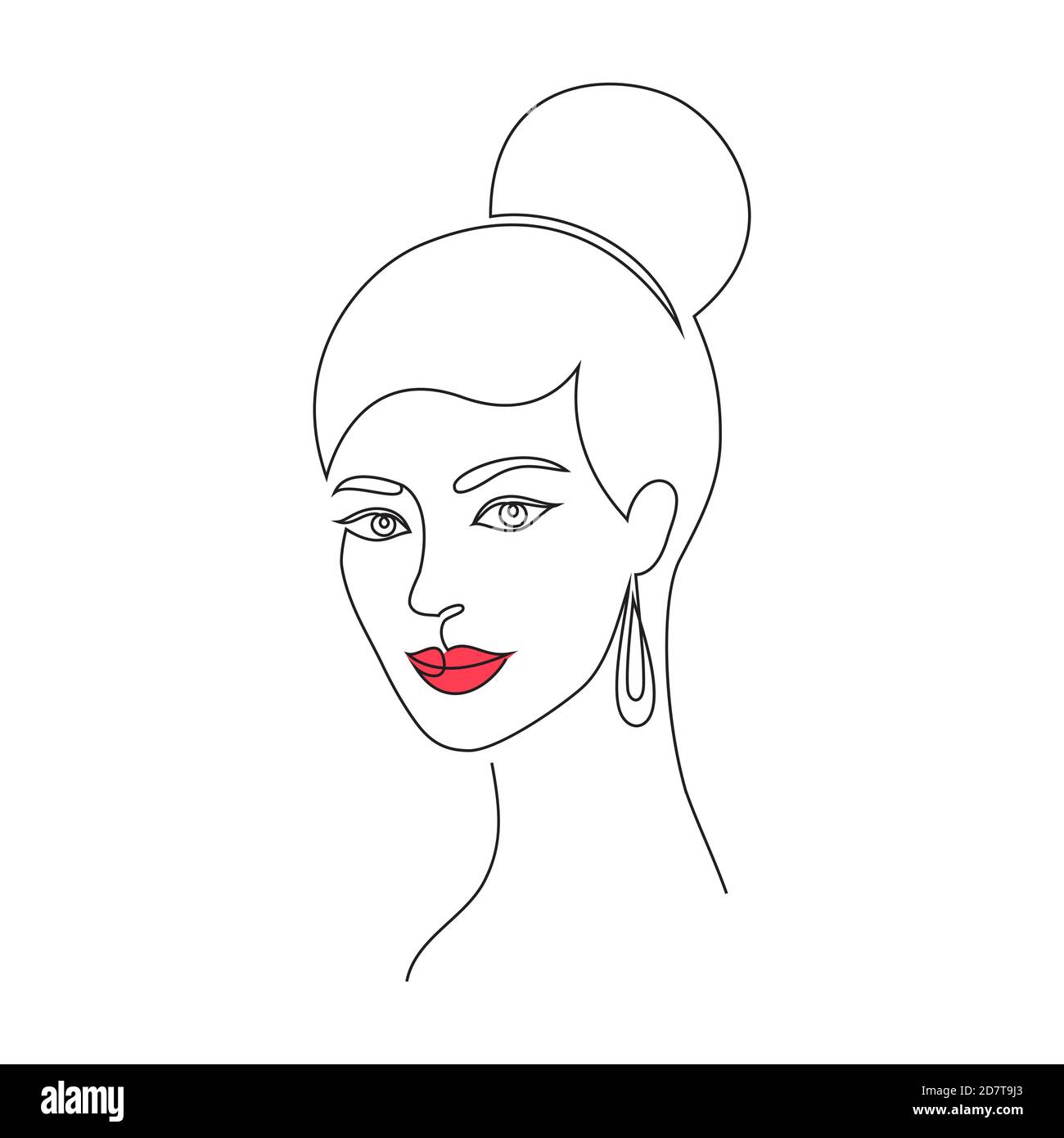 Minimal Woman Face Stock Vector Image And Art Alamy