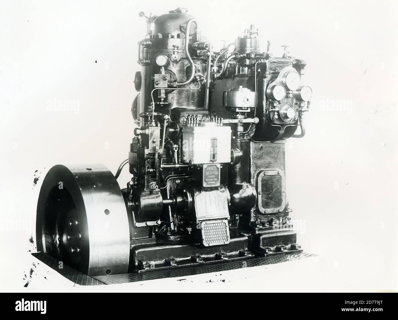 1930 - 40. Fiat - Ansaldo machine. Motors components. Isolated motor ...