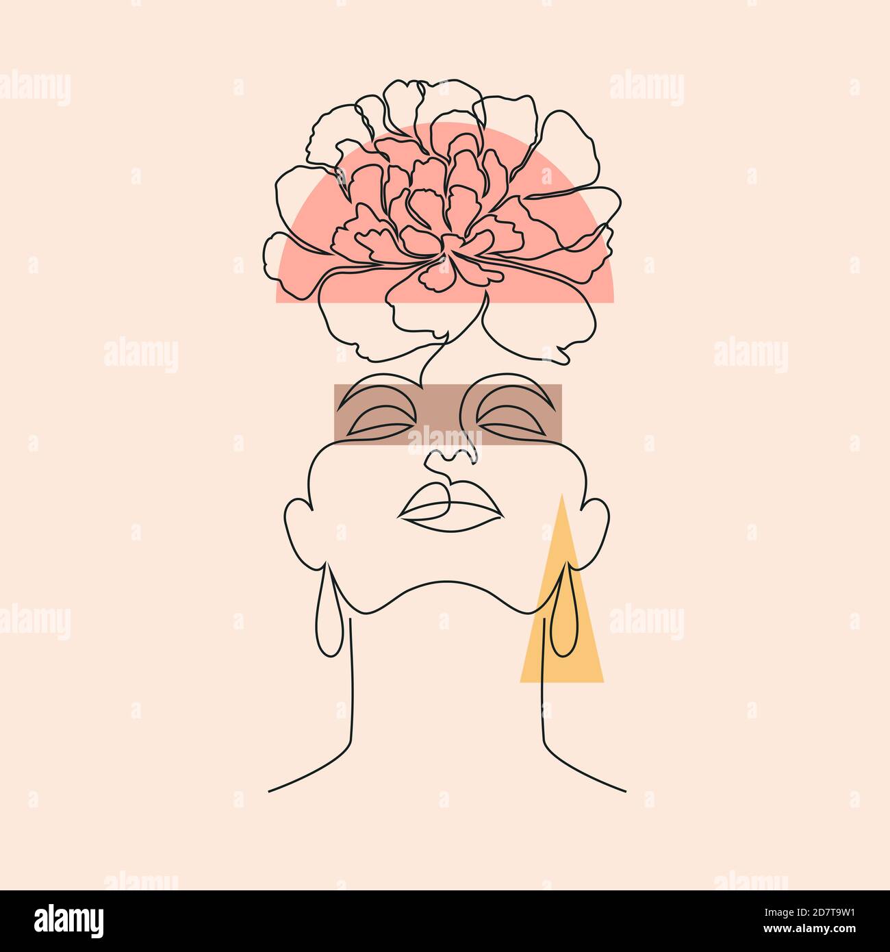 minimal woman face Stock Vector Image & Art - Alamy