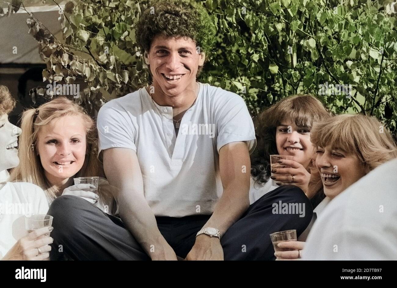 Jimmy Hartwig, deutscher Fußballspieler in Hamburg, Deutschland um 1981 ...