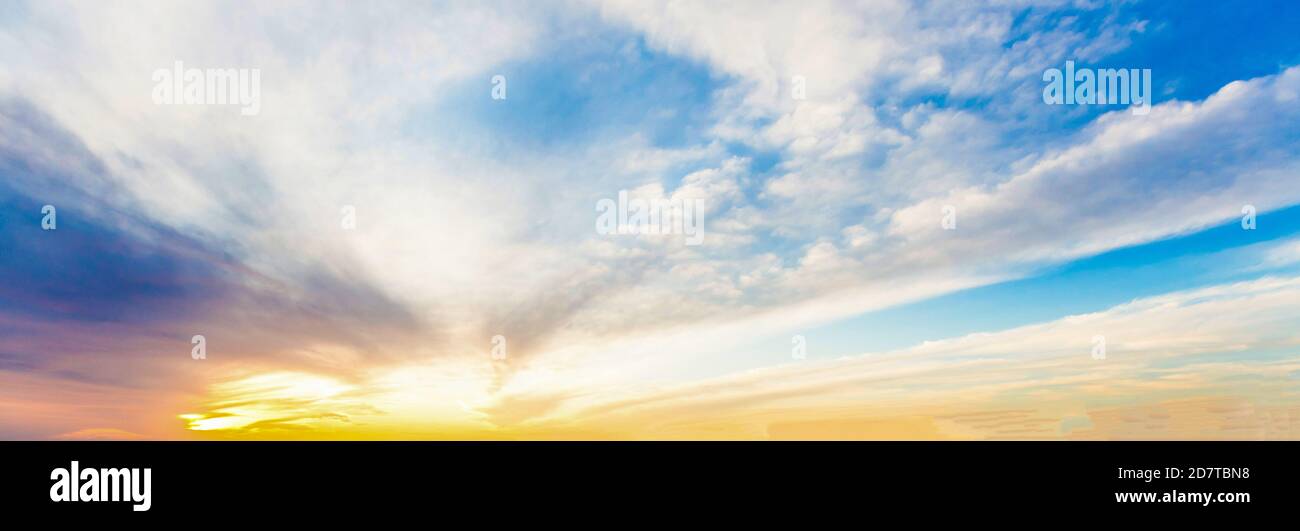 Beautiful sunset sky. Nature sky backgrounds. white clouds Stock Photo ...