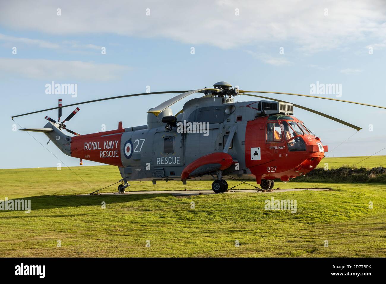Royal Navy Rescue Helicopter at RNAS Culdrose Stock Photo - Alamy