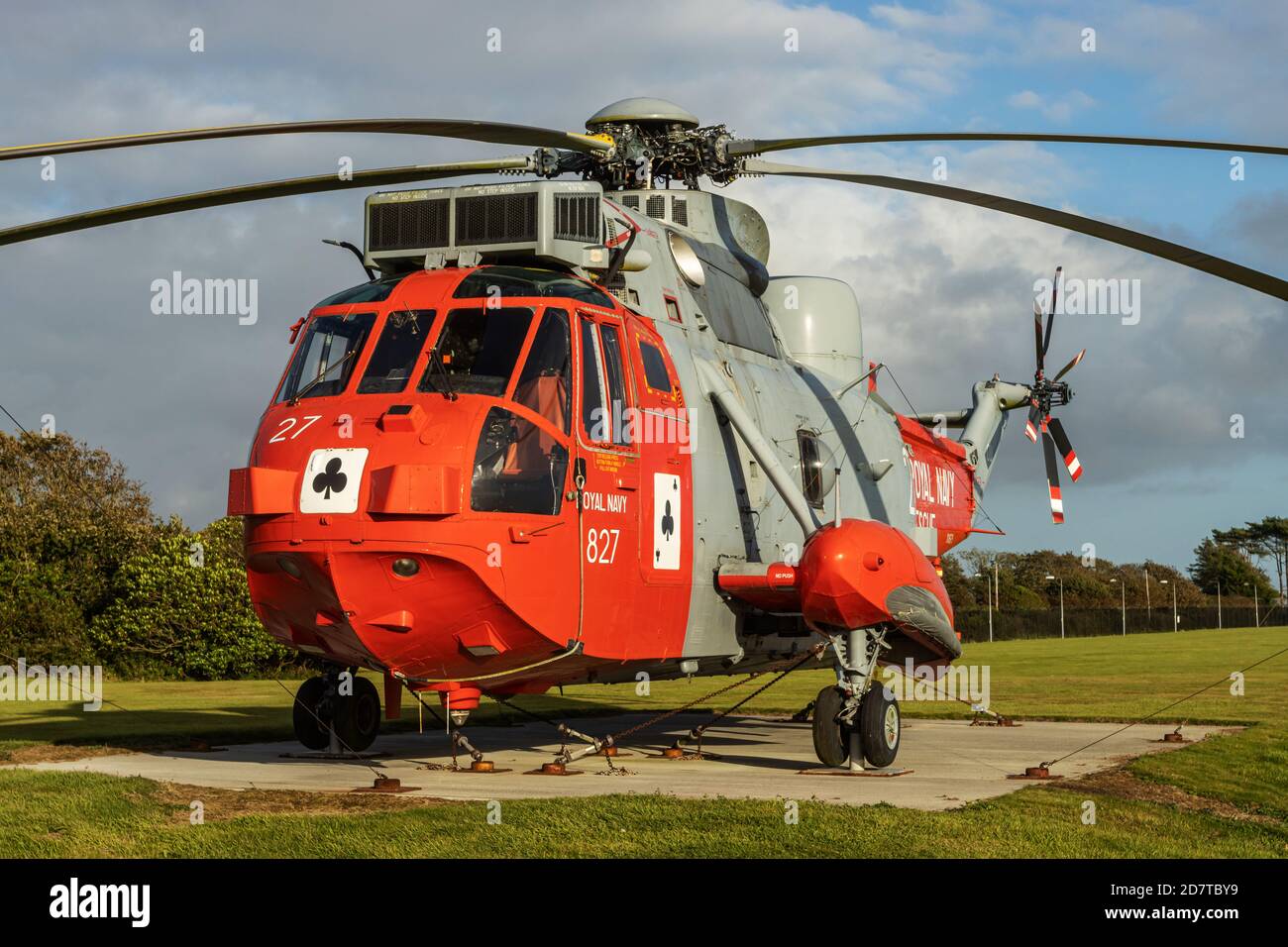 Royal Navy Rescue Helicopter at RNAS Culdrose Stock Photo - Alamy