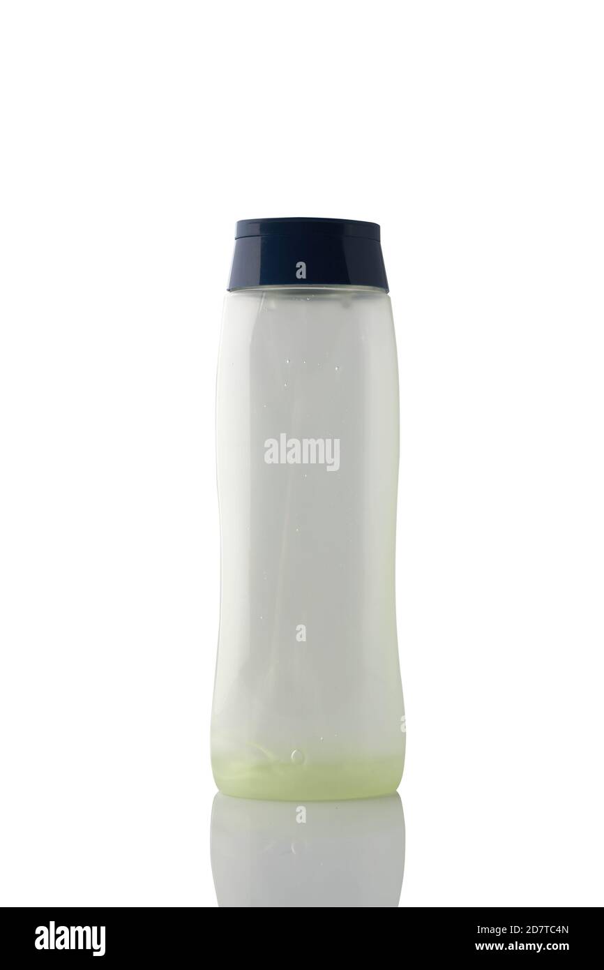 Transparent bottle of shampoo isolated on white background Stock Photo ...