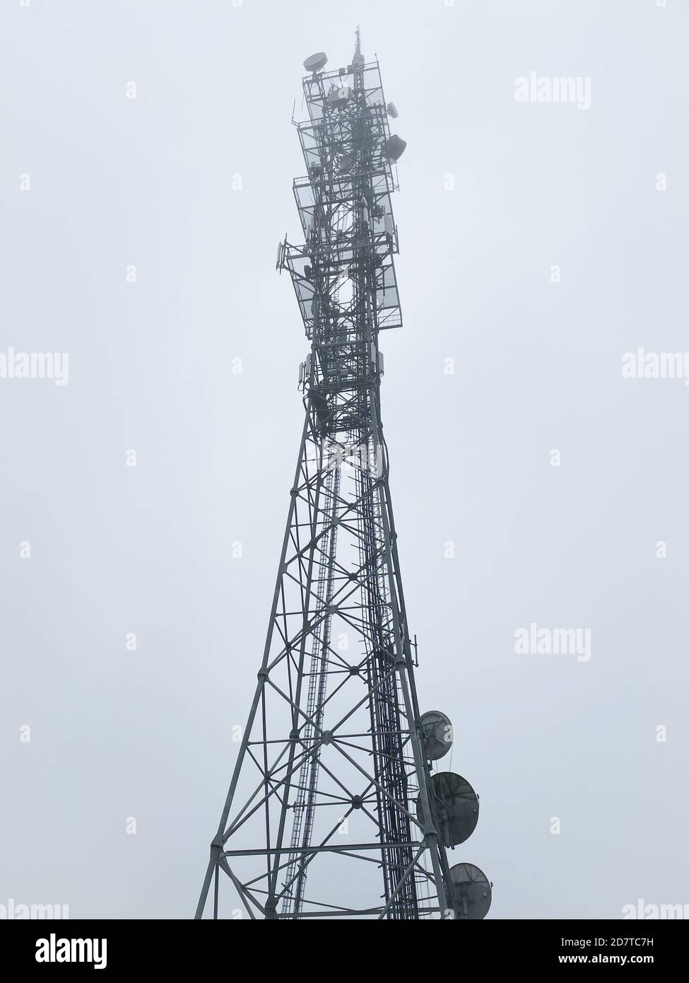 telecommunications tower with many antennas and transmitters Stock Photo - Alamy