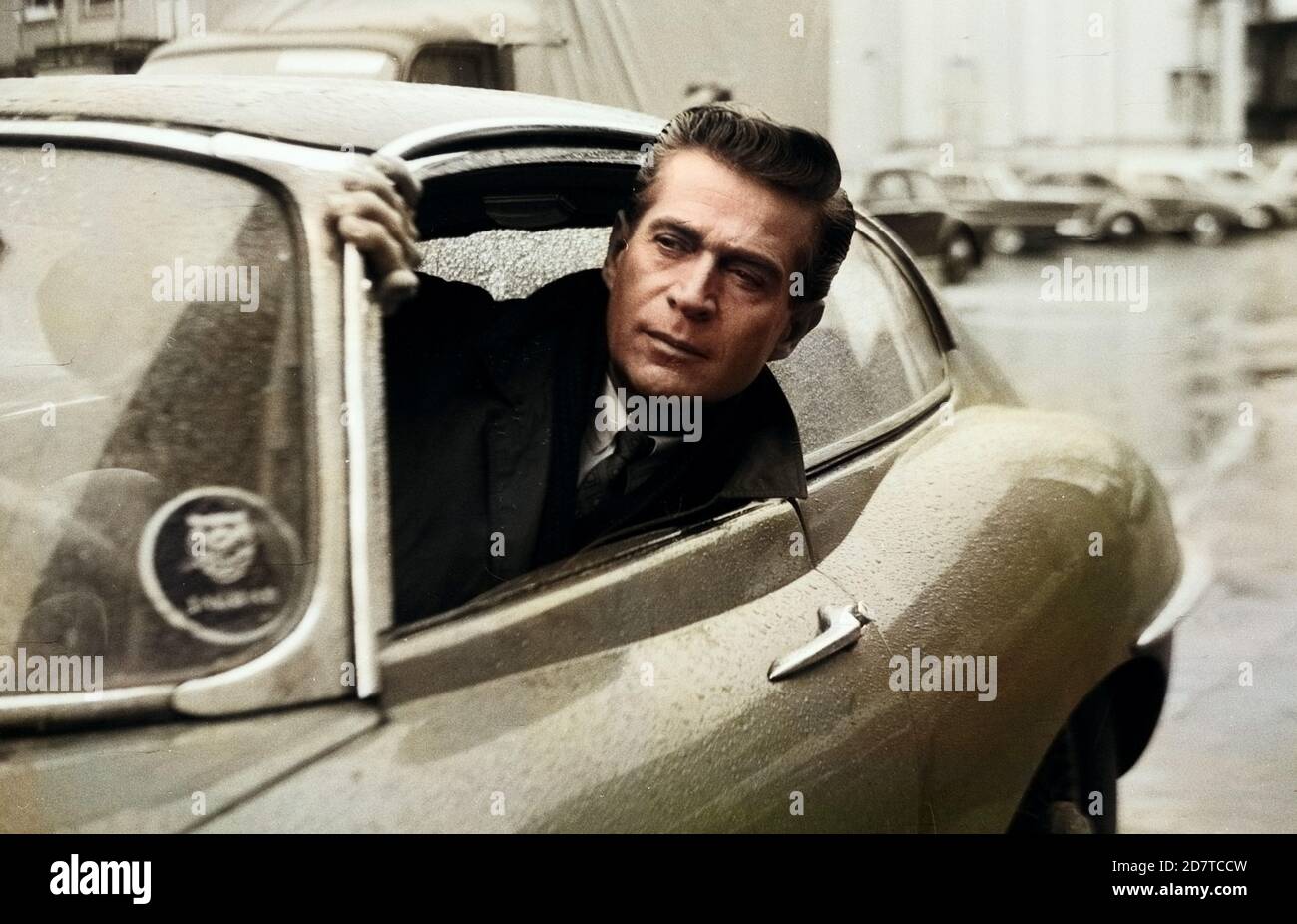 Der Schauspieler George Nader bei Dreharbeiten zu einem Jerry Cotton ...