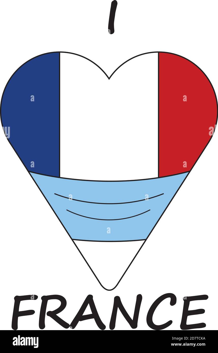 French heart flag Cut Out Stock Images & Pictures - Alamy