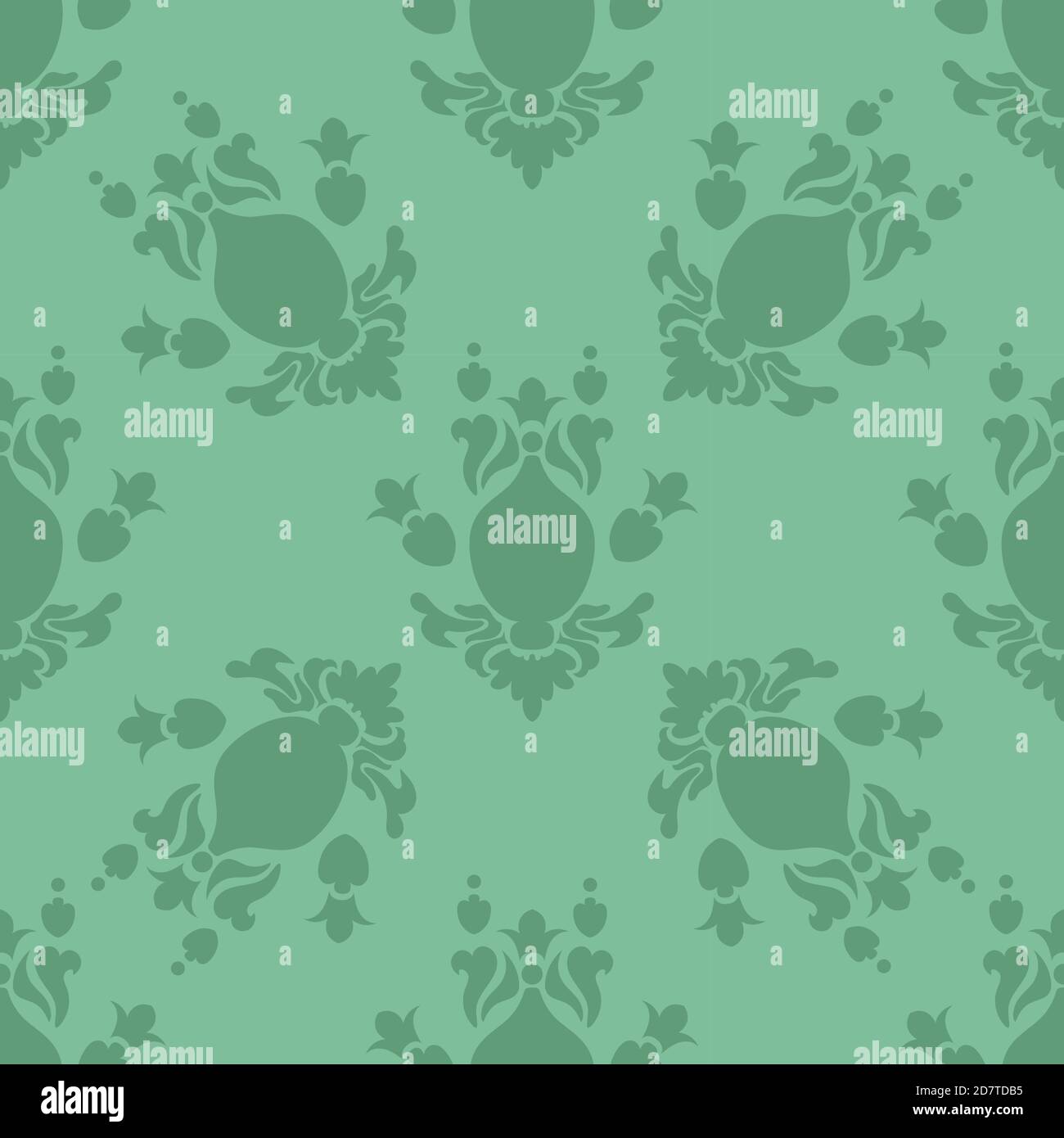 Lime Green Damask Pattern