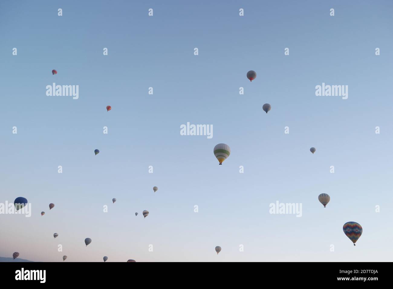 Hot air balloons flight in the sky Stock Photo - Alamy