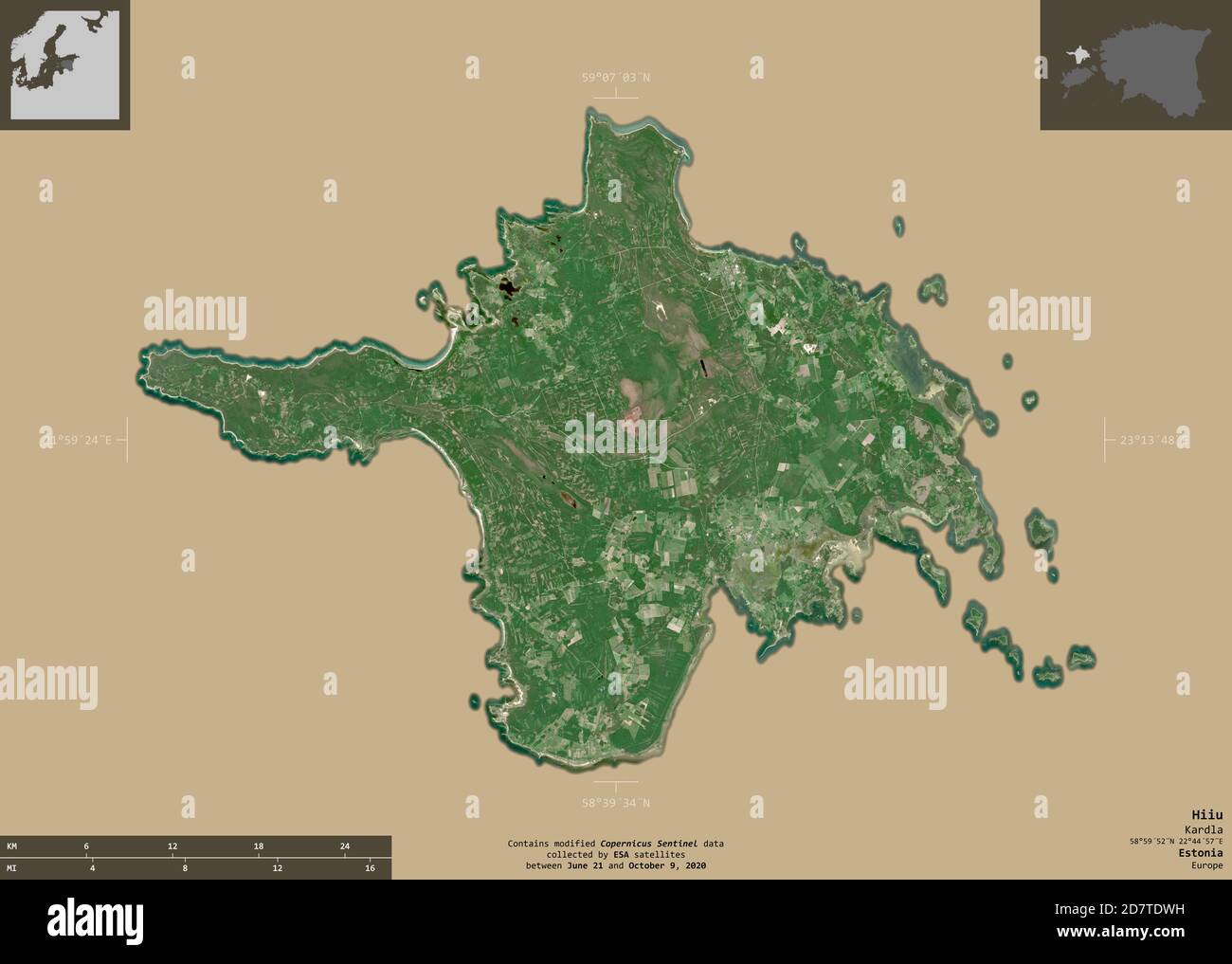 Hiiu outline map hi-res stock photography and images - Alamy