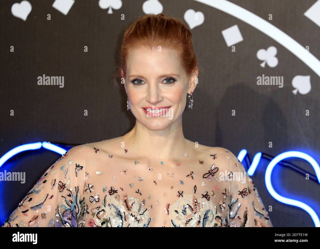 Jessica Chastain attends the 'Molly's Game' UK premiere at Vue West End ...