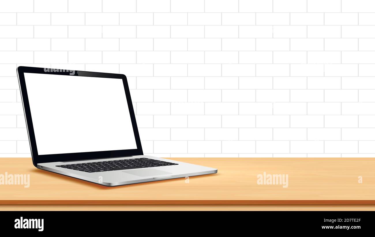 Modern table on white Stock Vector Images - Alamy