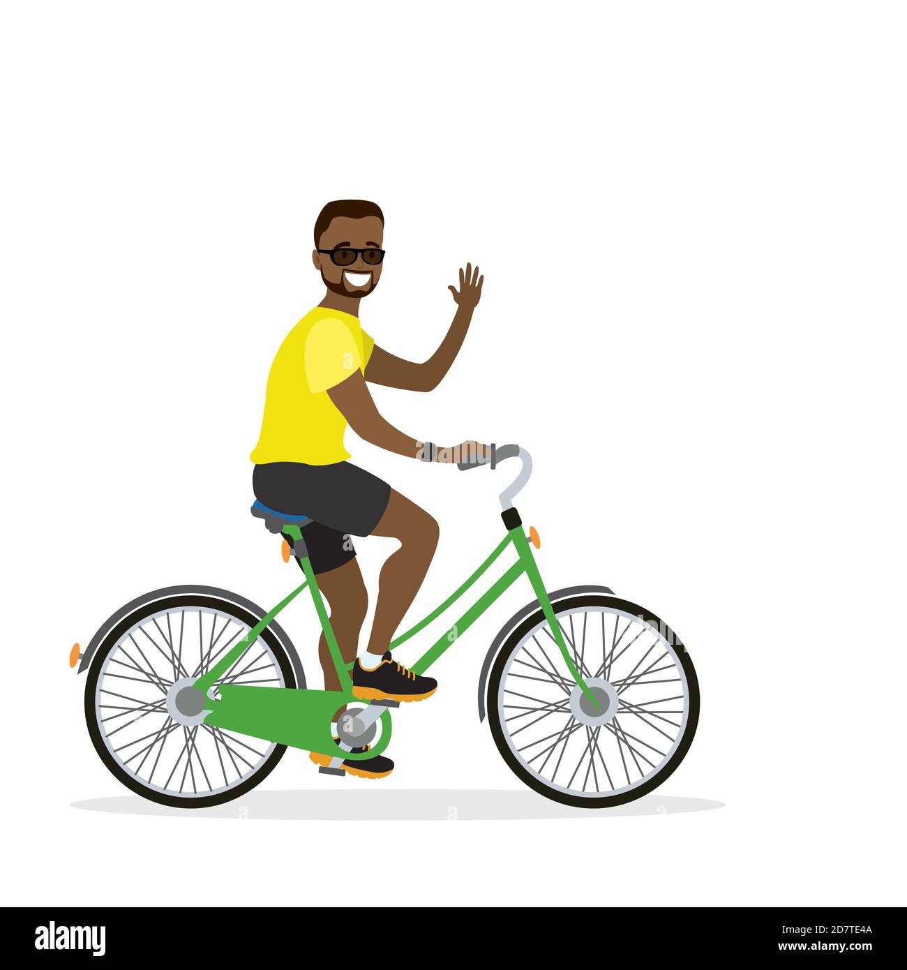 Happy young american male Stock Vector Images - Alamy