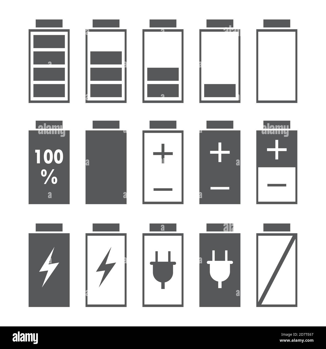 Battery Indicator Icons,isolated on white background Stock Vector Image ...