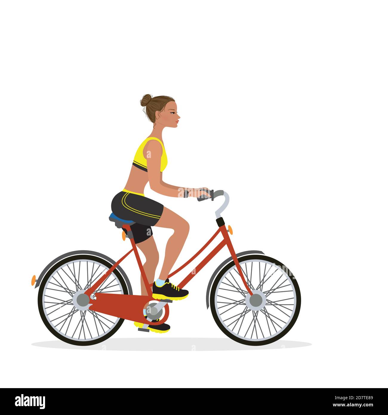 bicyclist isolated on white background Stock Vector Image & Art - Alamy