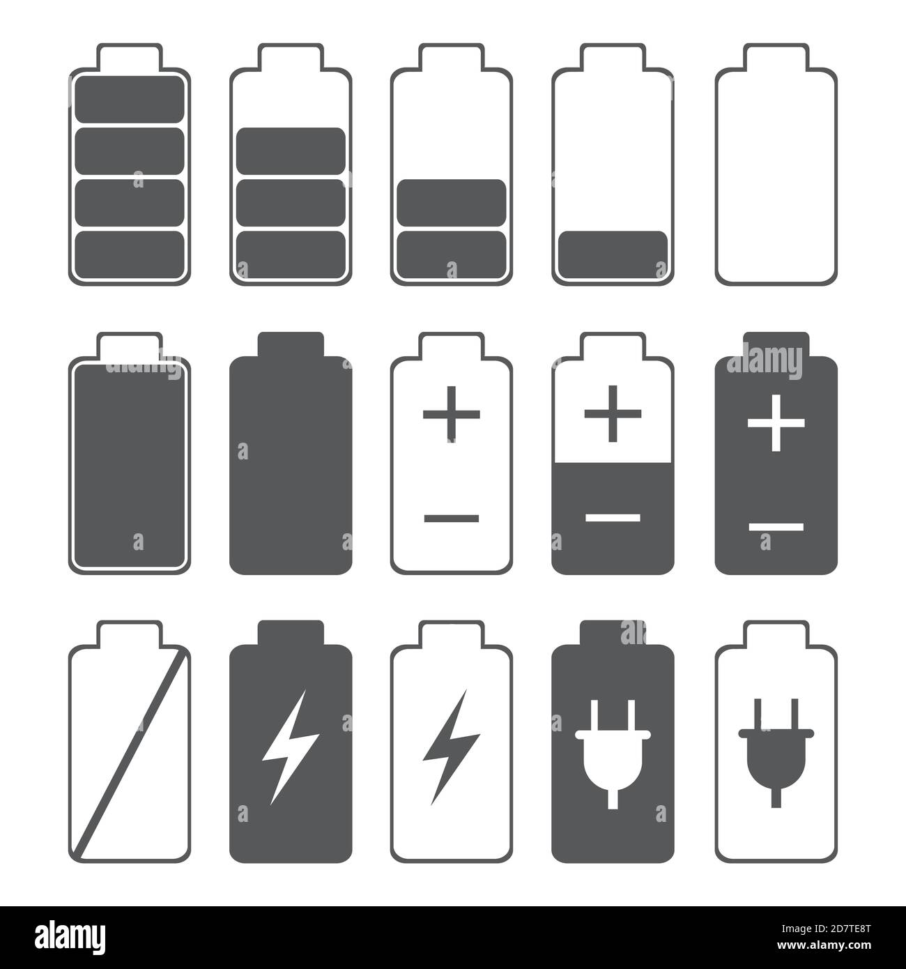 Battery Indicator Icons,isolated on white background Stock Vector Image ...
