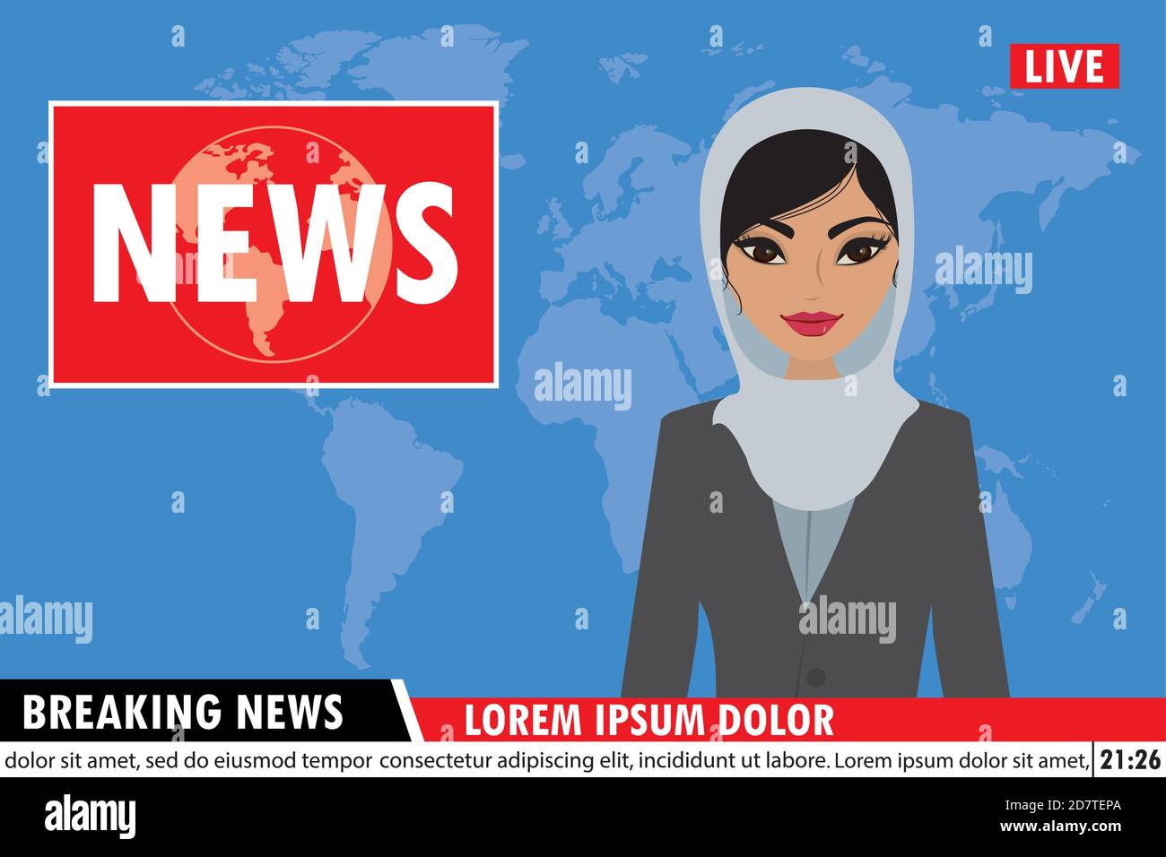 Female news reporter Stock Vector Images - Alamy