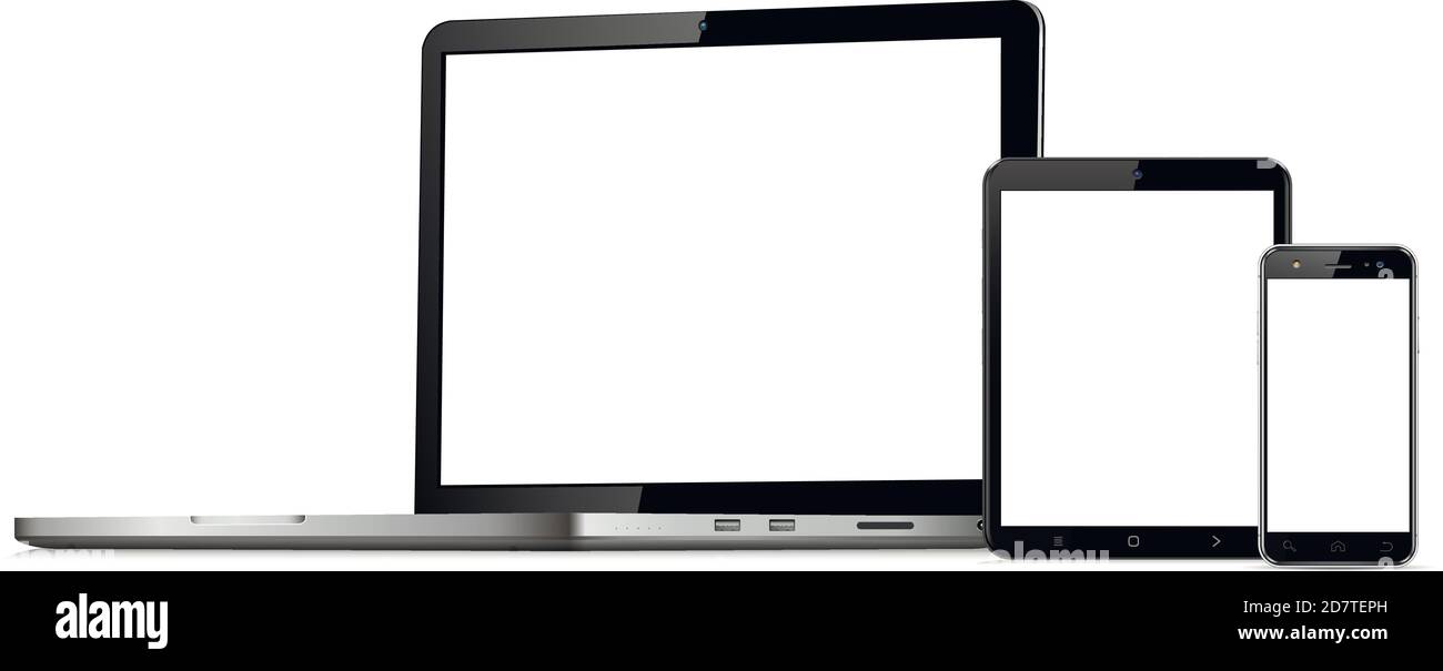 Mock up laptop smart Cut Out Stock Images & Pictures - Alamy