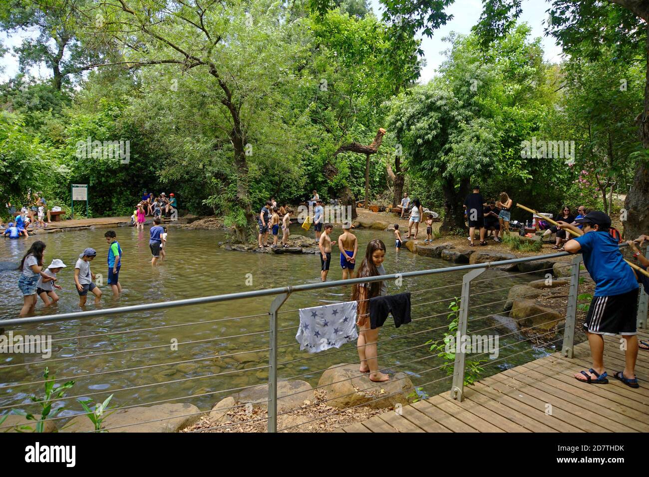Israel, Upper Galilee, Dan river [a tributary of the Jordan River] in ...