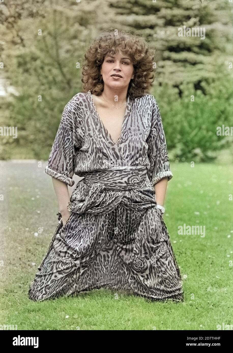 Lesley Hamilton, Disco-Sängerin, bei einem Promoshooting, Deutschland ...