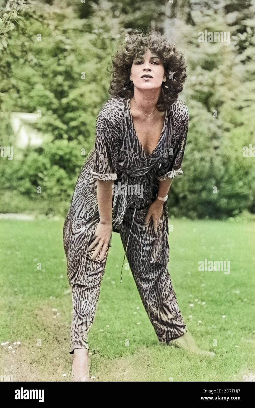 Lesley Hamilton, Disco-Sängerin, bei einem Promoshooting, Deutschland ...