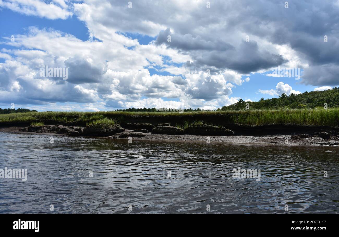Very attractive tidal river landscape on the South Shore Stock Photo ...
