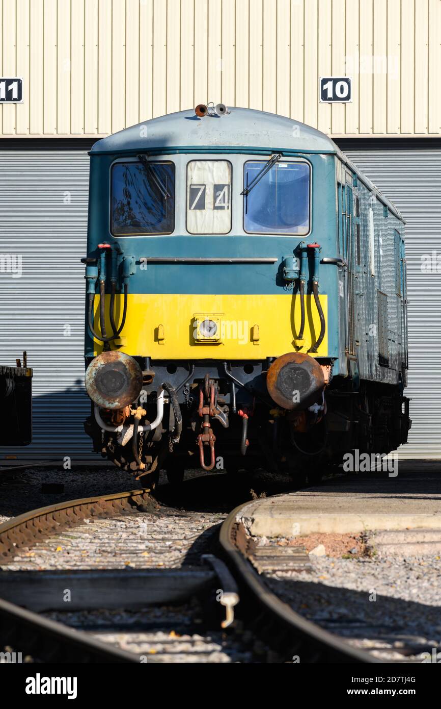 Old preserved diesel locomotives in England Stock Photo - Alamy