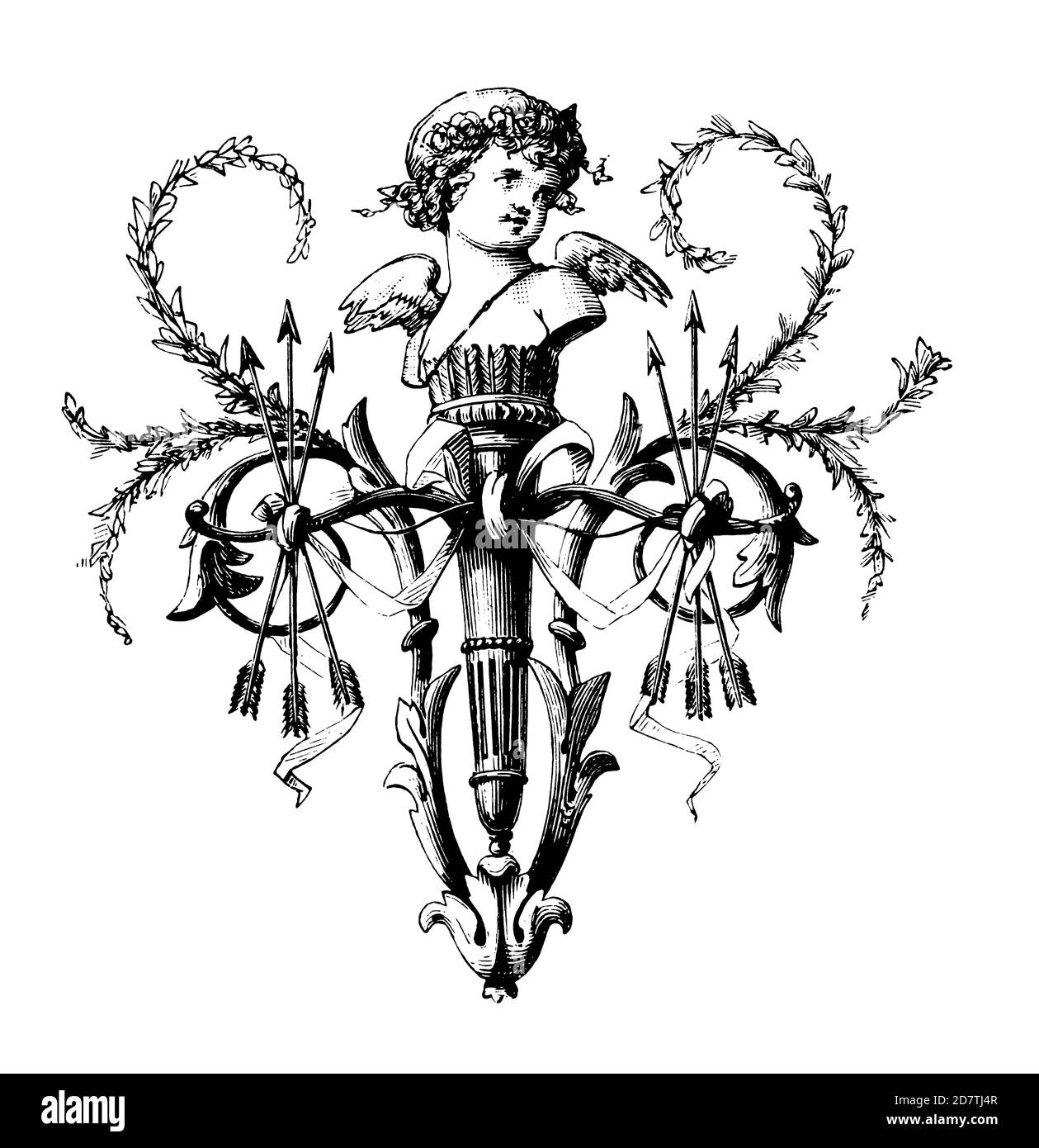Cherub engraving Black and White Stock Photos & Images - Alamy