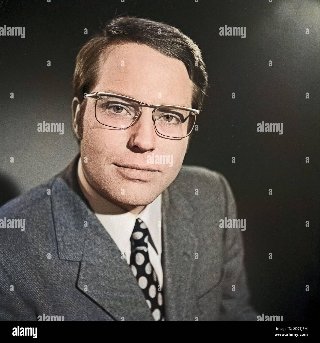 Gert Timmermann, Moderator beim NDR in Hamburg, Deutschland um 1975 ...