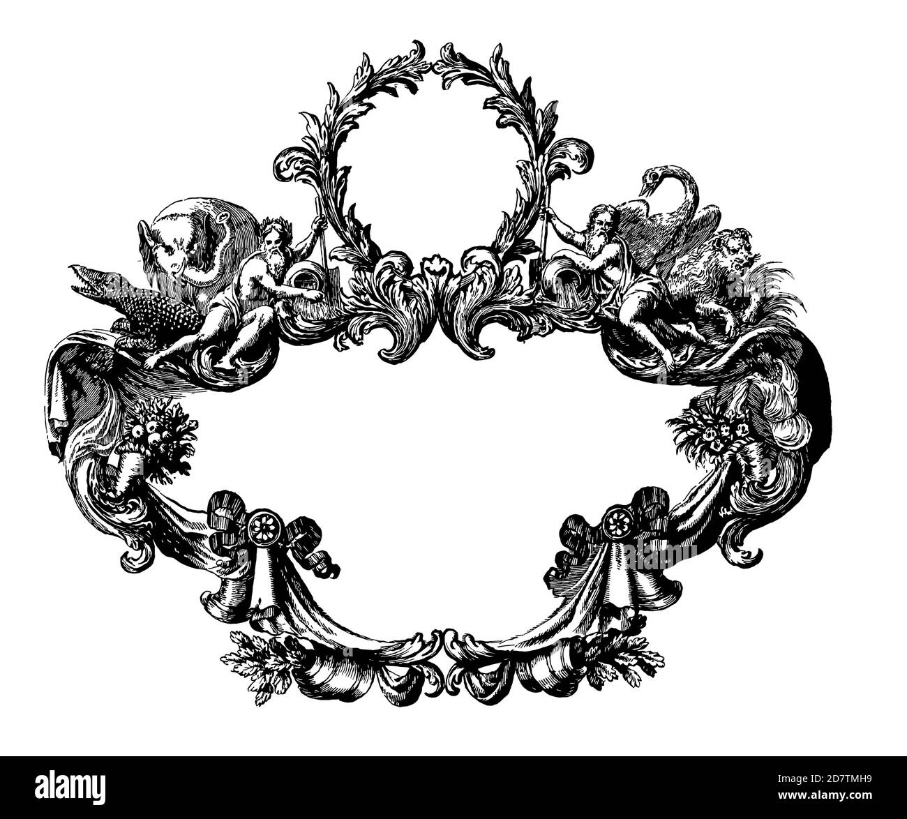 Vintage Decorative Border Frame Design - Antique Classic Typographic ...