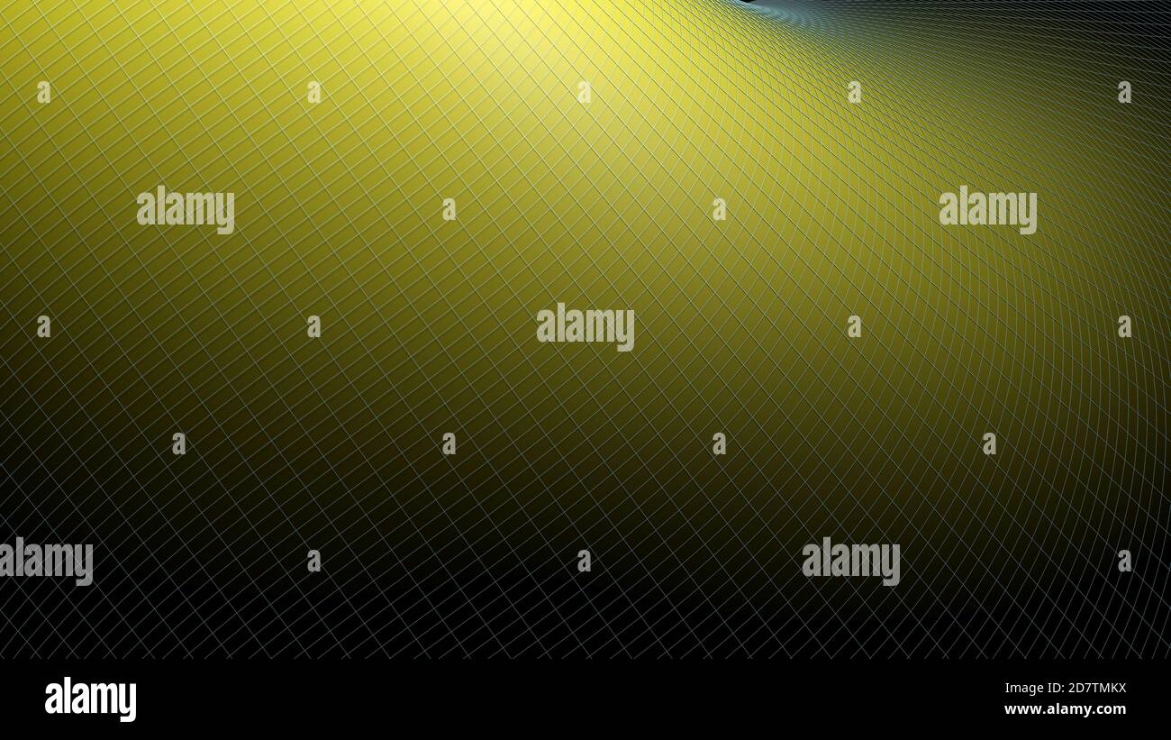 Yellow waving surface background abstract - 3D rendering illustration ...