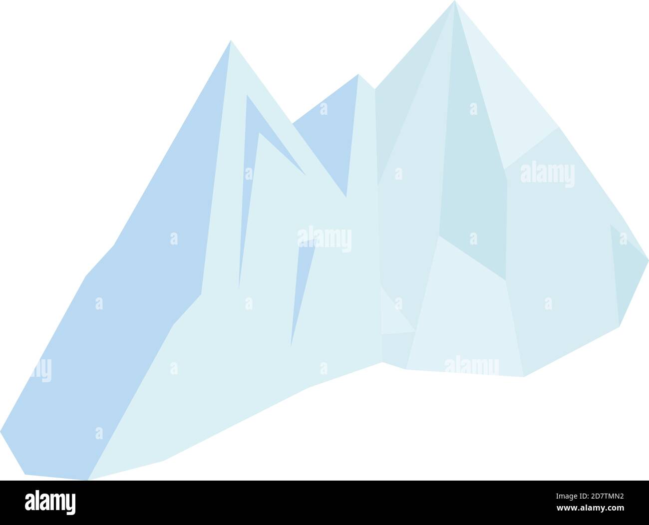 Melting glaciers icon. Isometric illustration of melting glaciers ...