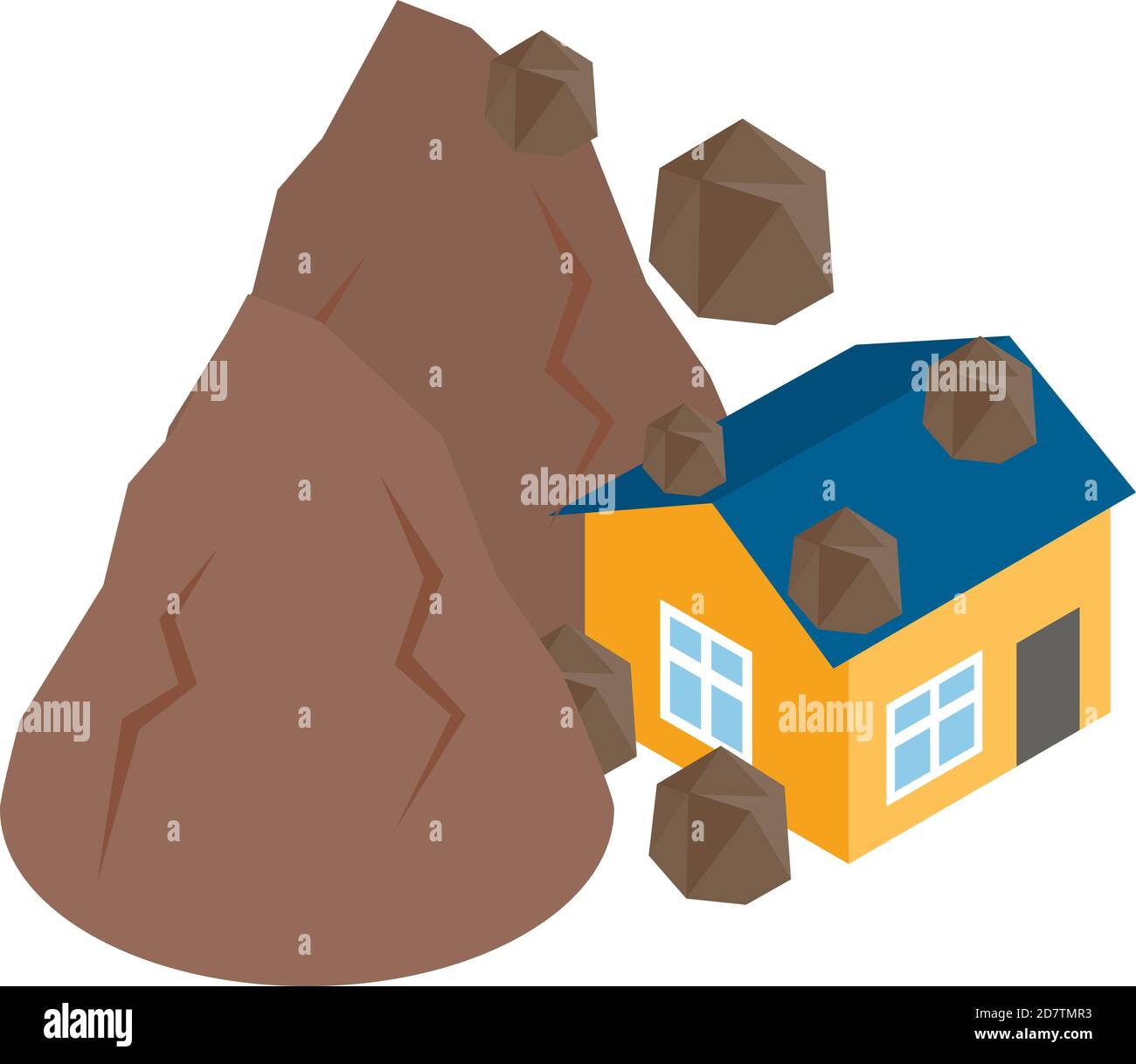 Landslide icon. Isometric illustration of landslide vector icon for web ...