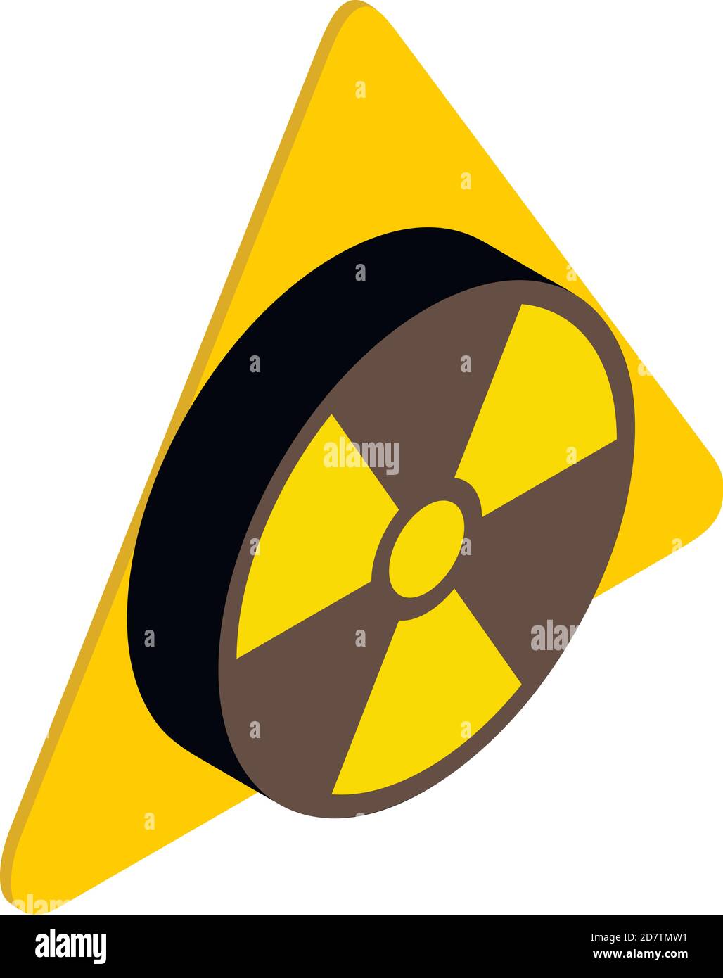 Radiation contamination icon. Isometric illustration of radiation ...