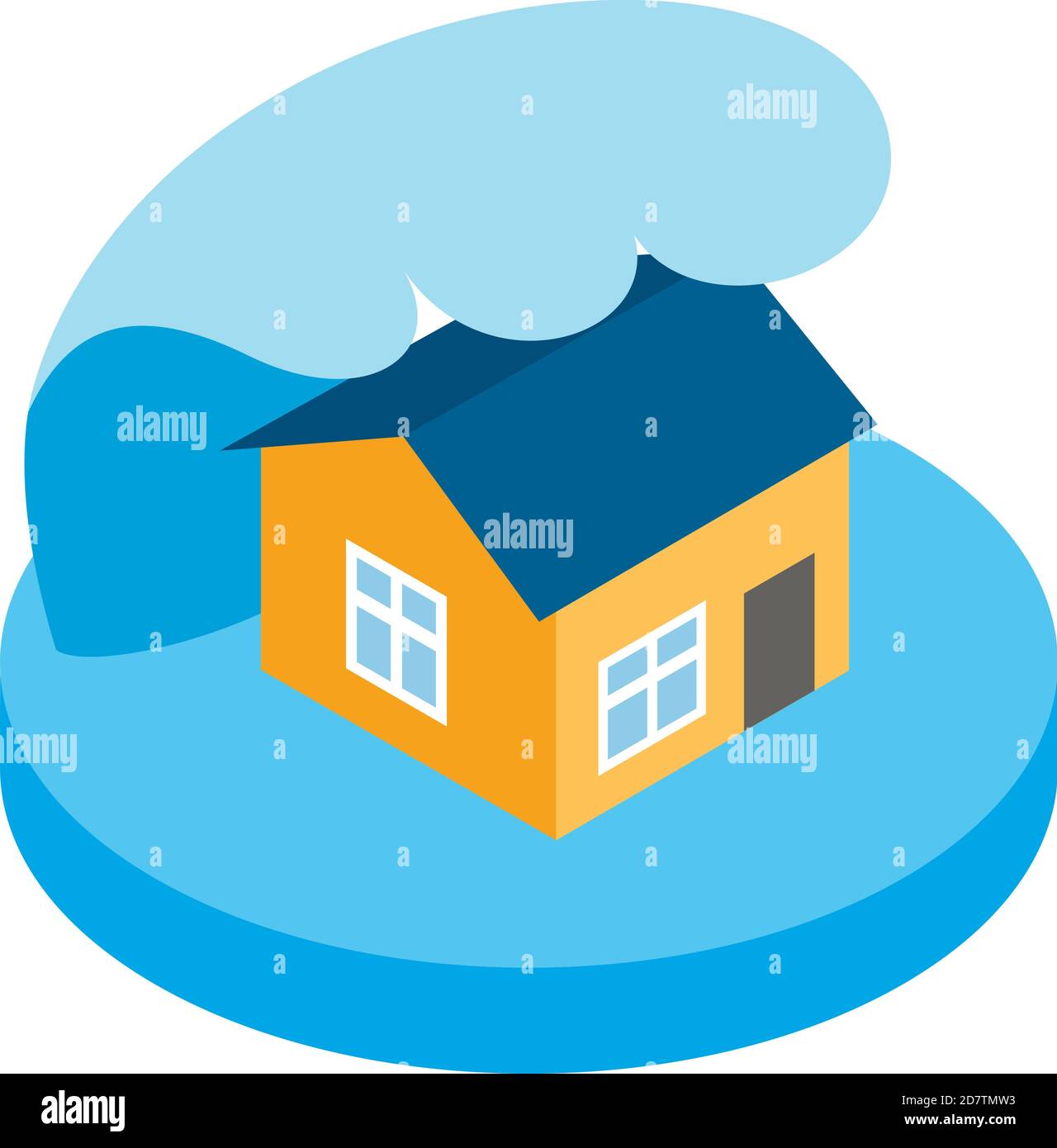 Tsunami icon. Isometric illustration of tsunami vector icon for web ...