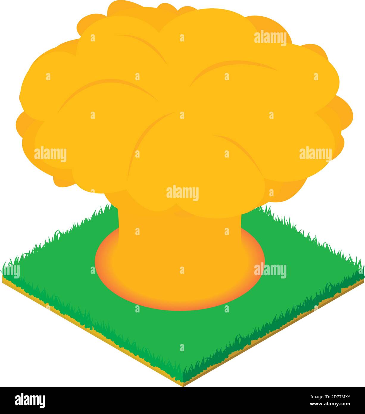 Nuclear explosion icon. Isometric illustration of nuclear explosion vector icon for web Stock ...
