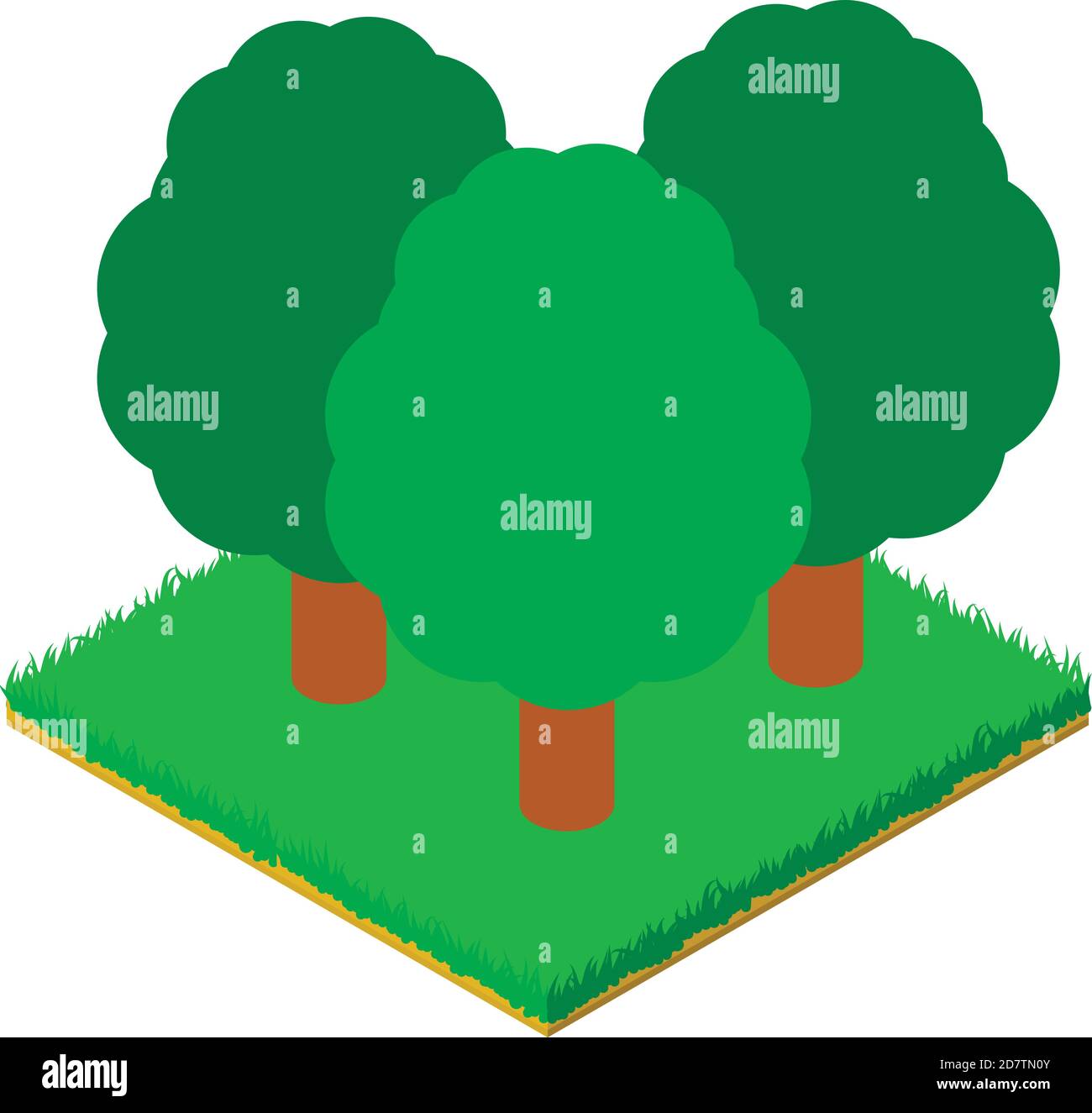 Deciduous forest icon. Isometric illustration of deciduous forest ...