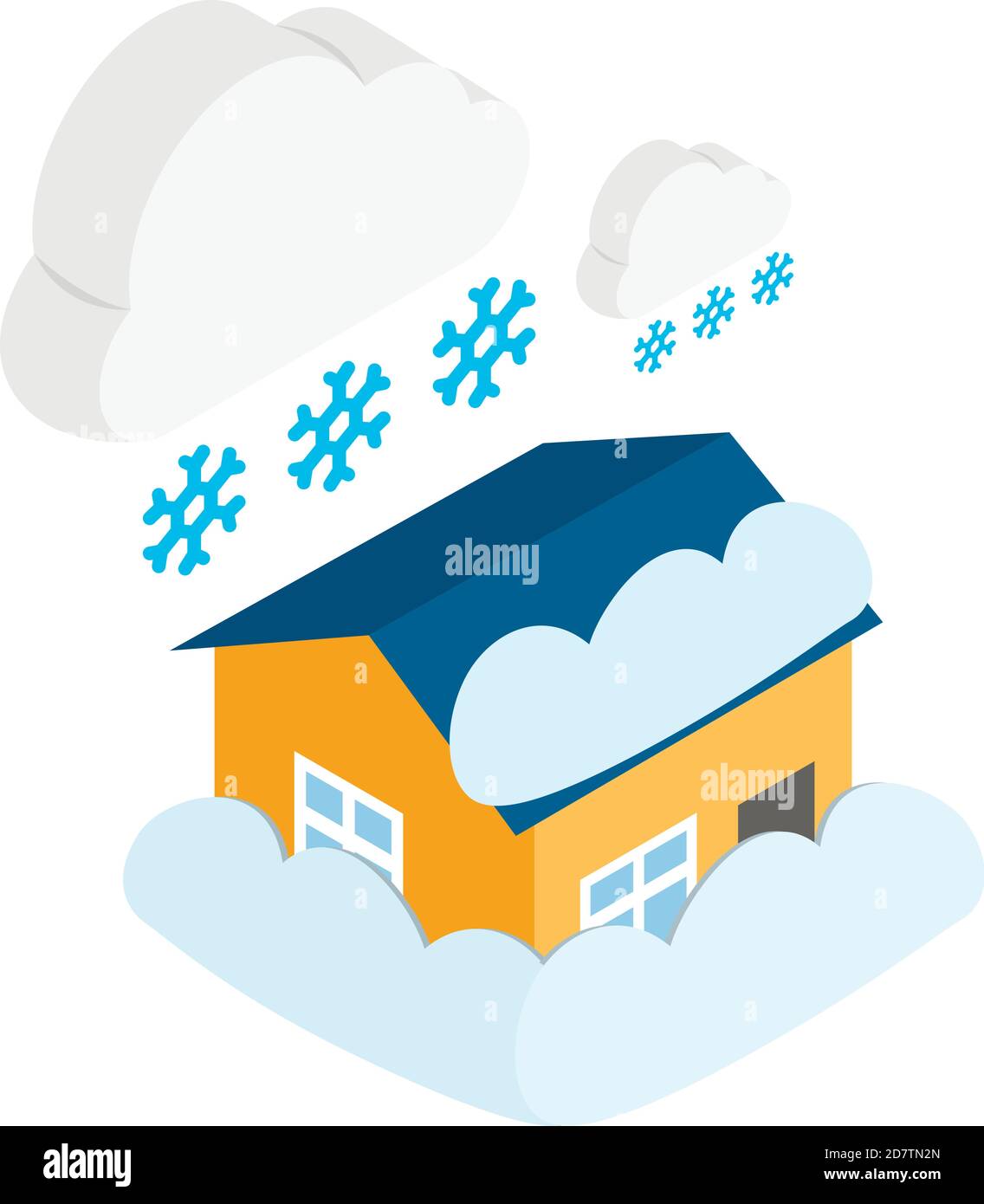 Snowfall icon. Isometric illustration of snowfall vector icon for web ...