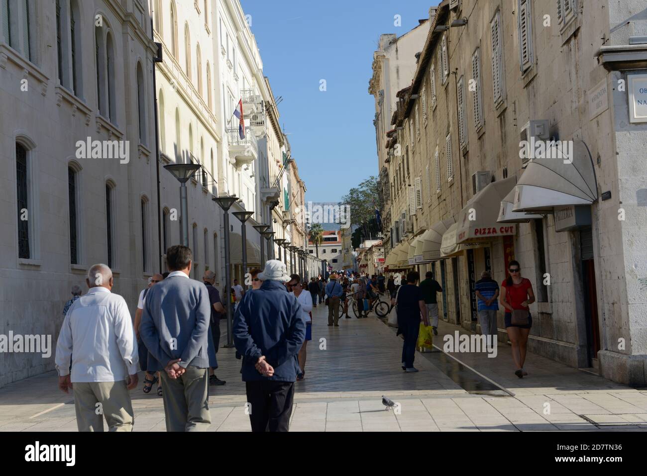 Tourists on the street of Split's Old Town Stock Photo - Alamy