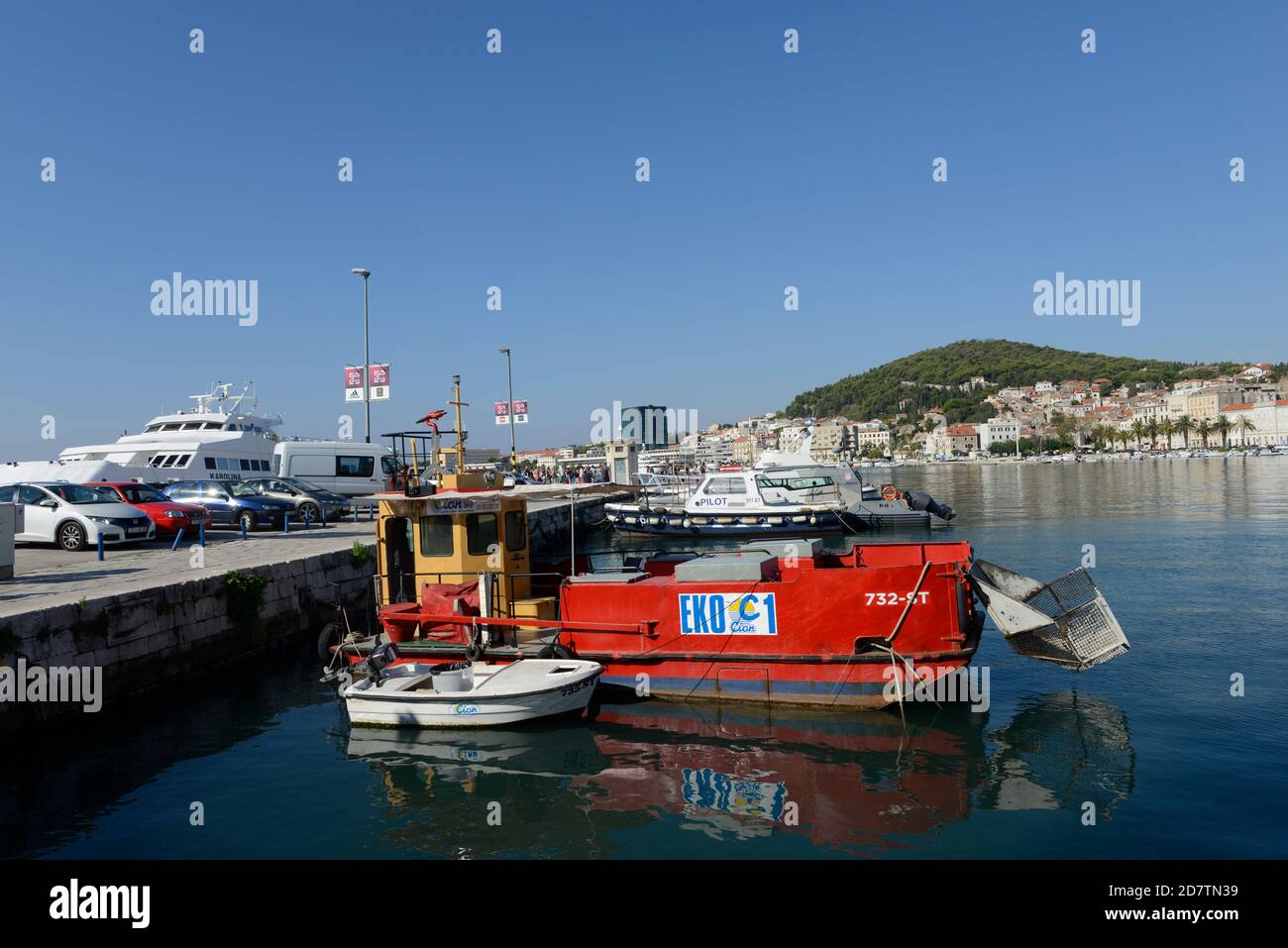 Ships at the port of Split, Adriatic sea Stock Photo - Alamy