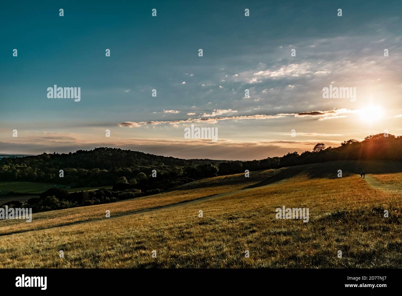 Green hills sunset hi-res stock photography and images - Alamy