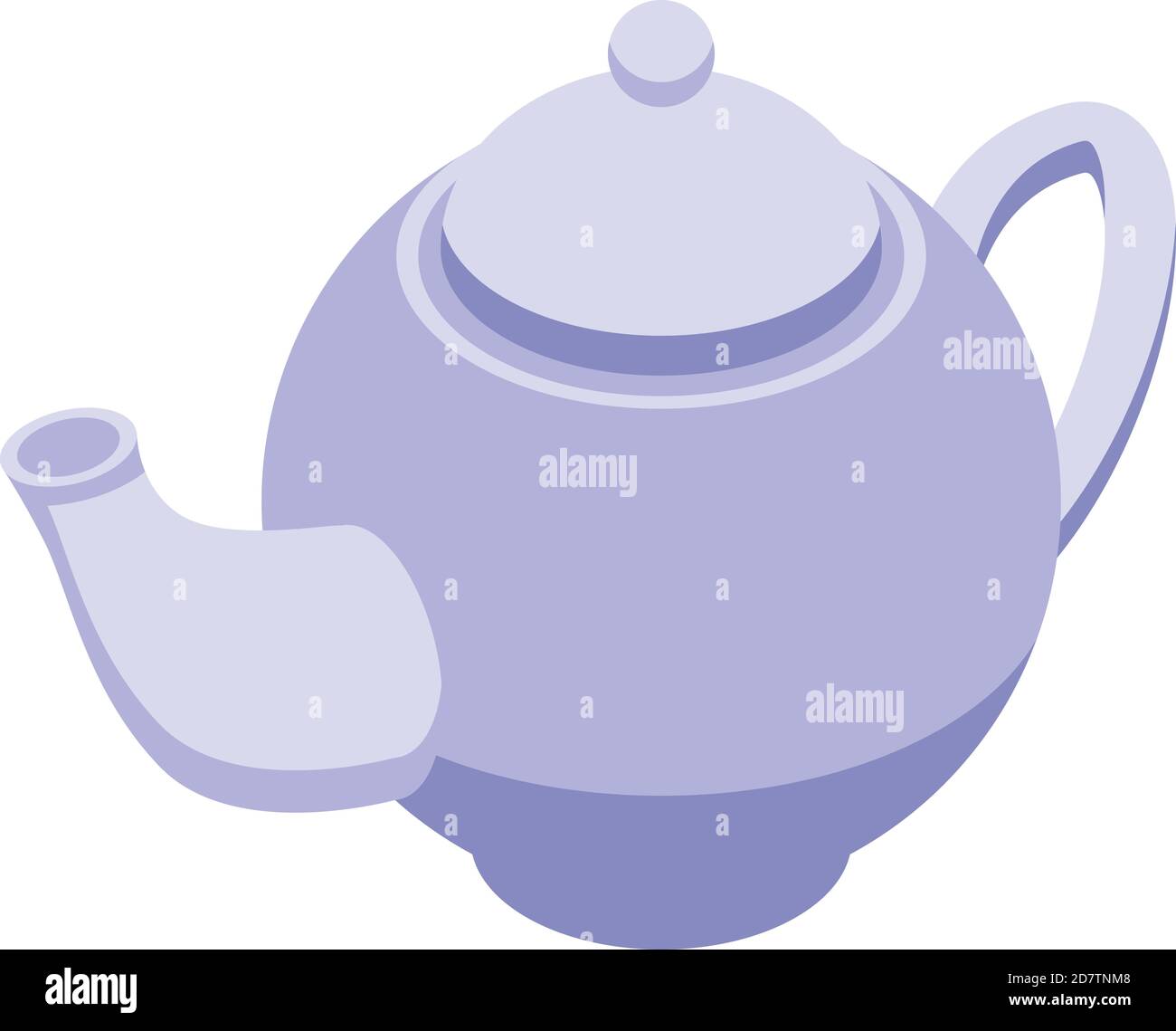 Porcelain tea pot icon. Isometric of porcelain tea pot vector icon for ...