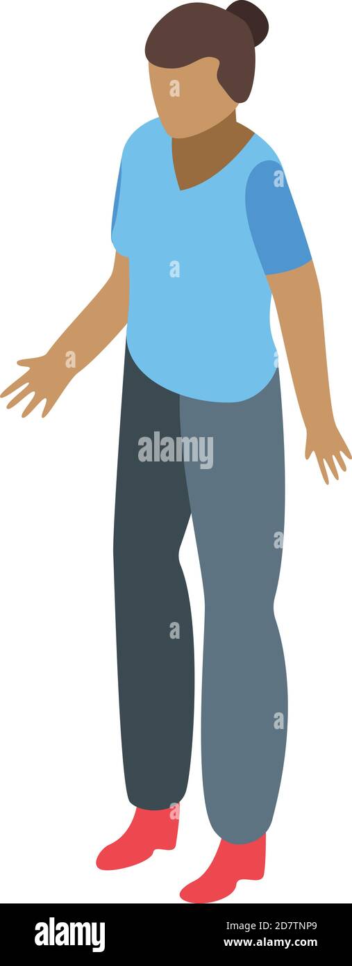 African people icon. Isometric of african people vector icon for web ...