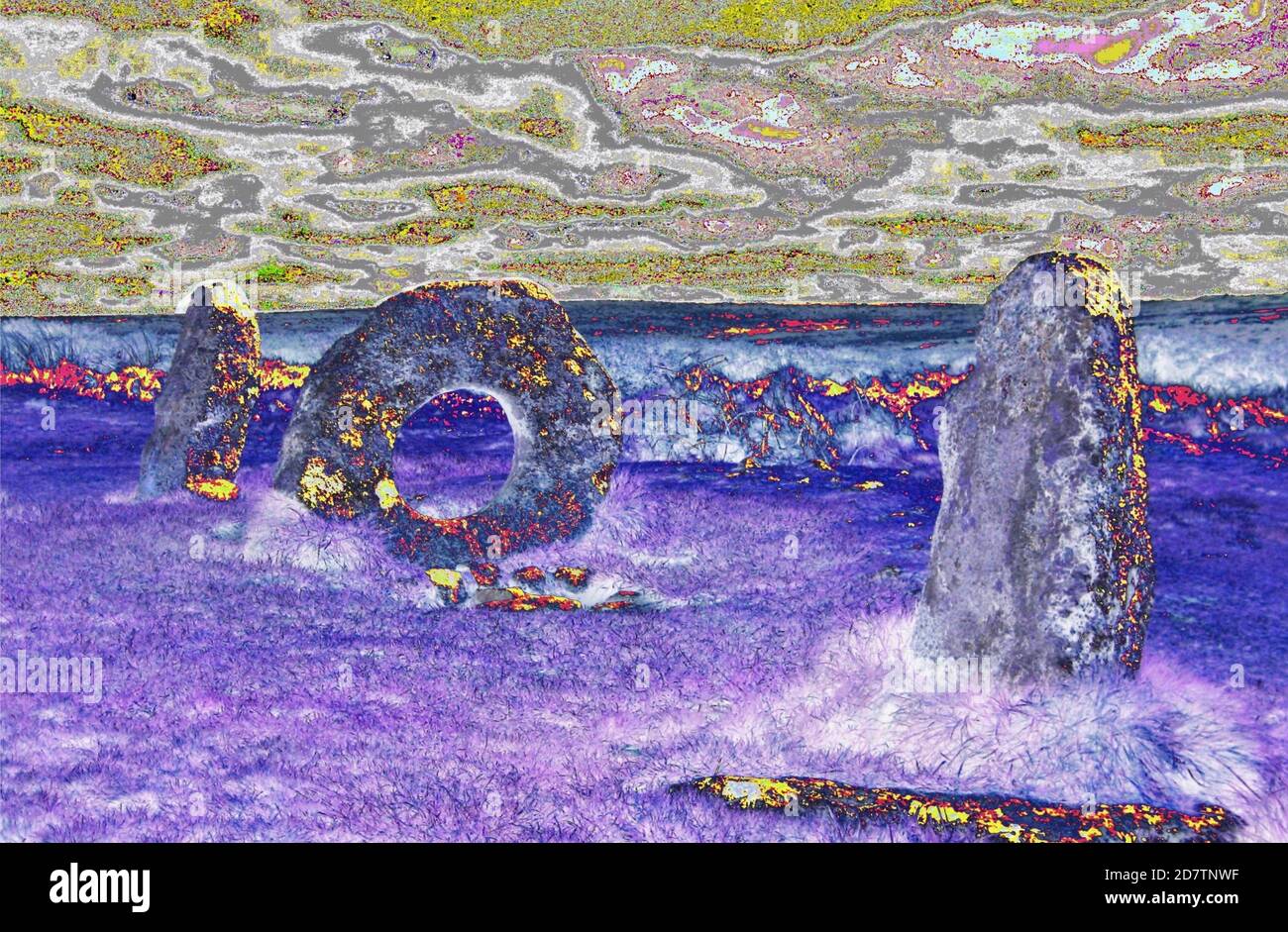 Men an Tol - Cornwall Stock Photo - Alamy