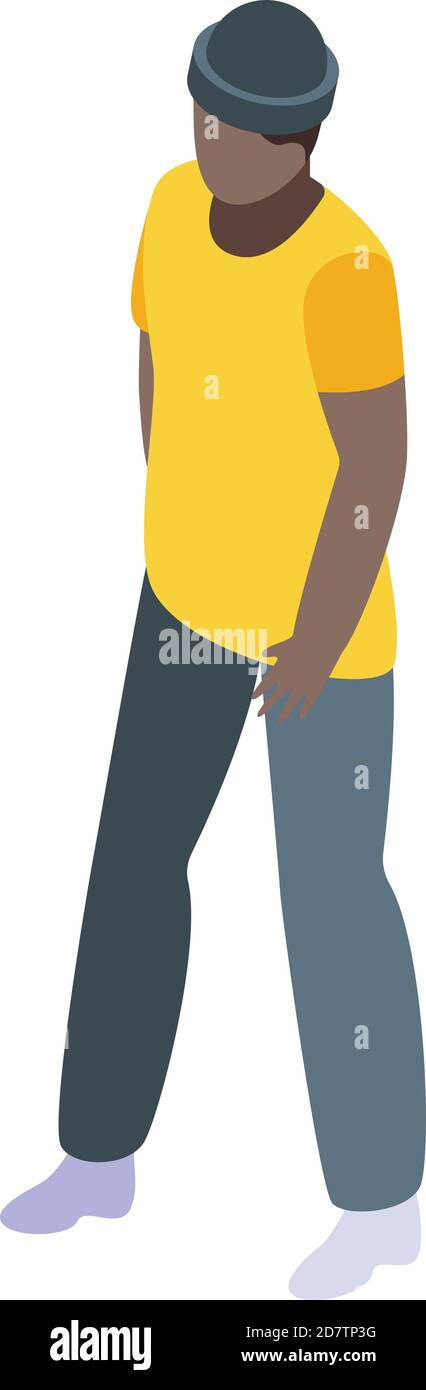 African student icon. Isometric of african student vector icon for web ...